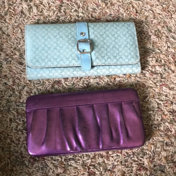 Bags | Purple And Light Blue Wallet | Poshmark